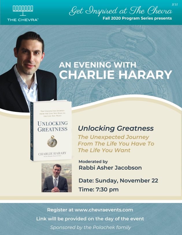 Select tickets – An Evening with Charlie Harary – Zoom